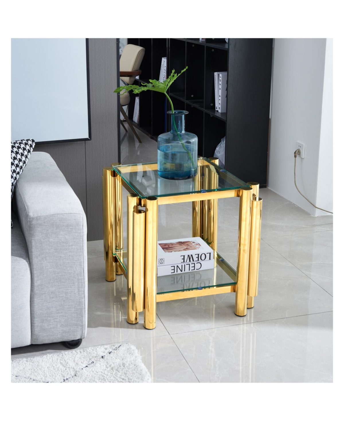 Click here for Streamdale 20" Square End Table with Glass &... prices