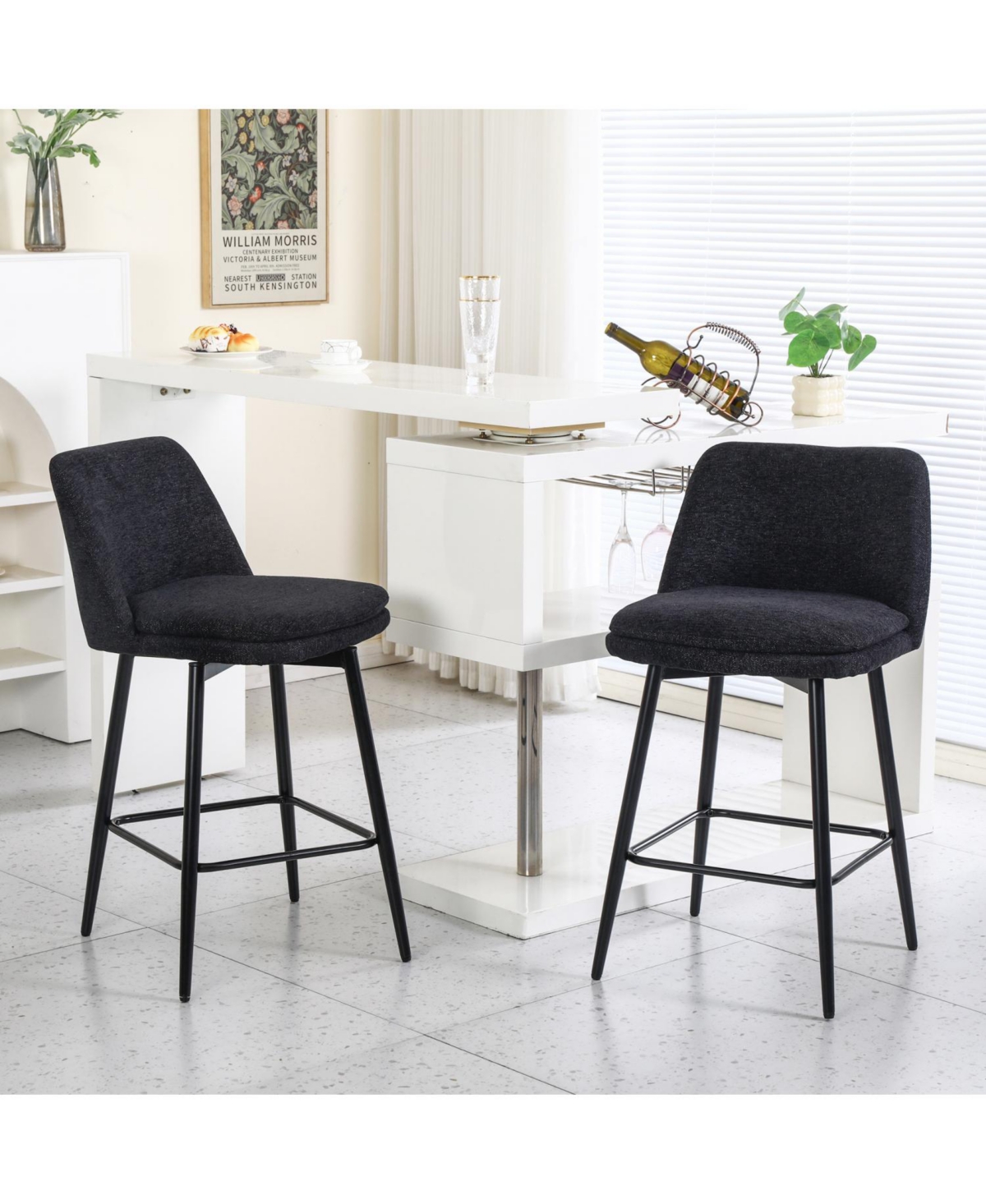 Click here for Upholstered Counter Bar Stools with Swivel and Bac... prices