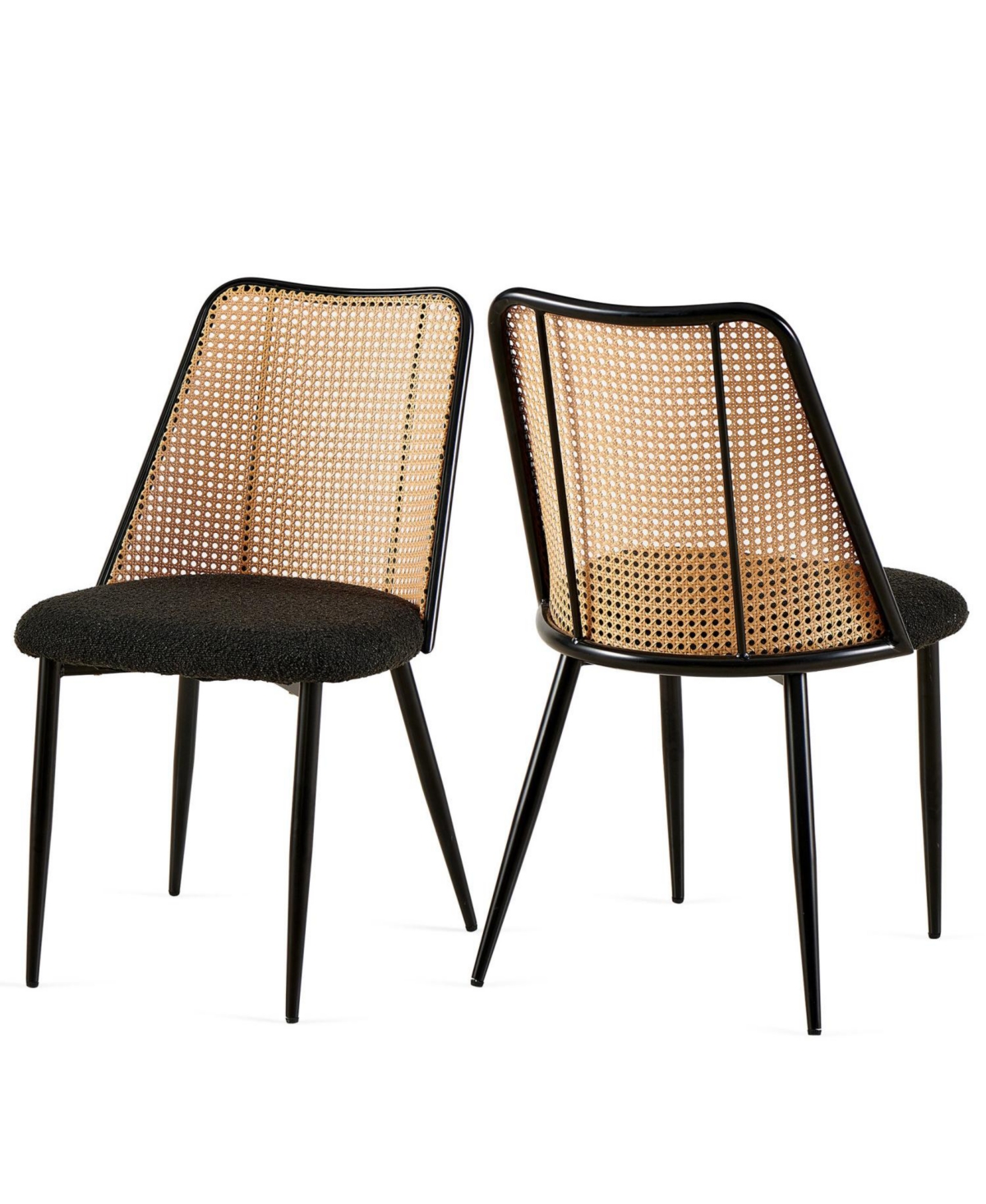 Click here for Streamdale Black Rattan Dining Chairs (Set of 2) w... prices
