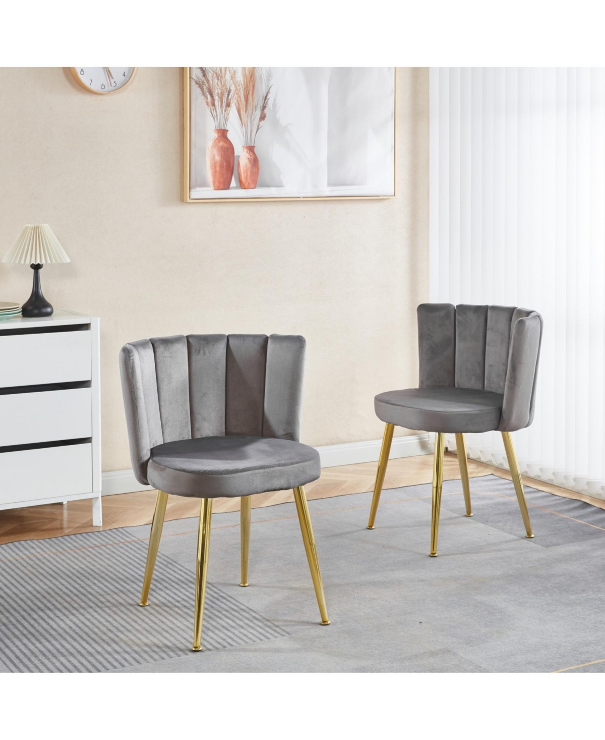 Click here for Streamdale Modern Velvet Dining Chair (Set of 2) w... prices