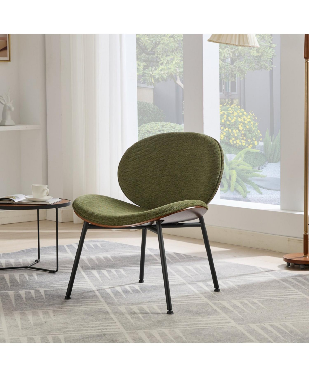 Click here for Streamdale Mid-Century Shell Chair Walnut Finish... prices