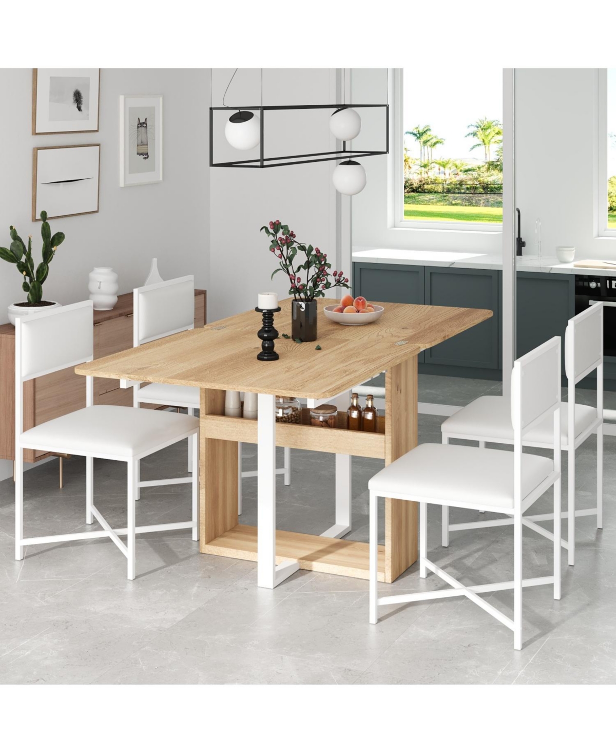 Click here for Streamdale Compact Extendable Dining Set with 4 Ch... prices