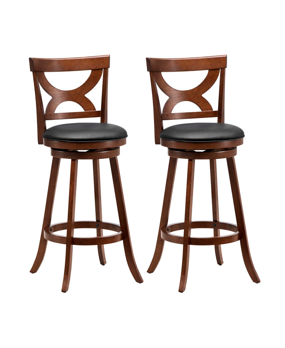 Click here for Swivel Bar Stools Set of 2 with Soft Cushion and E... prices