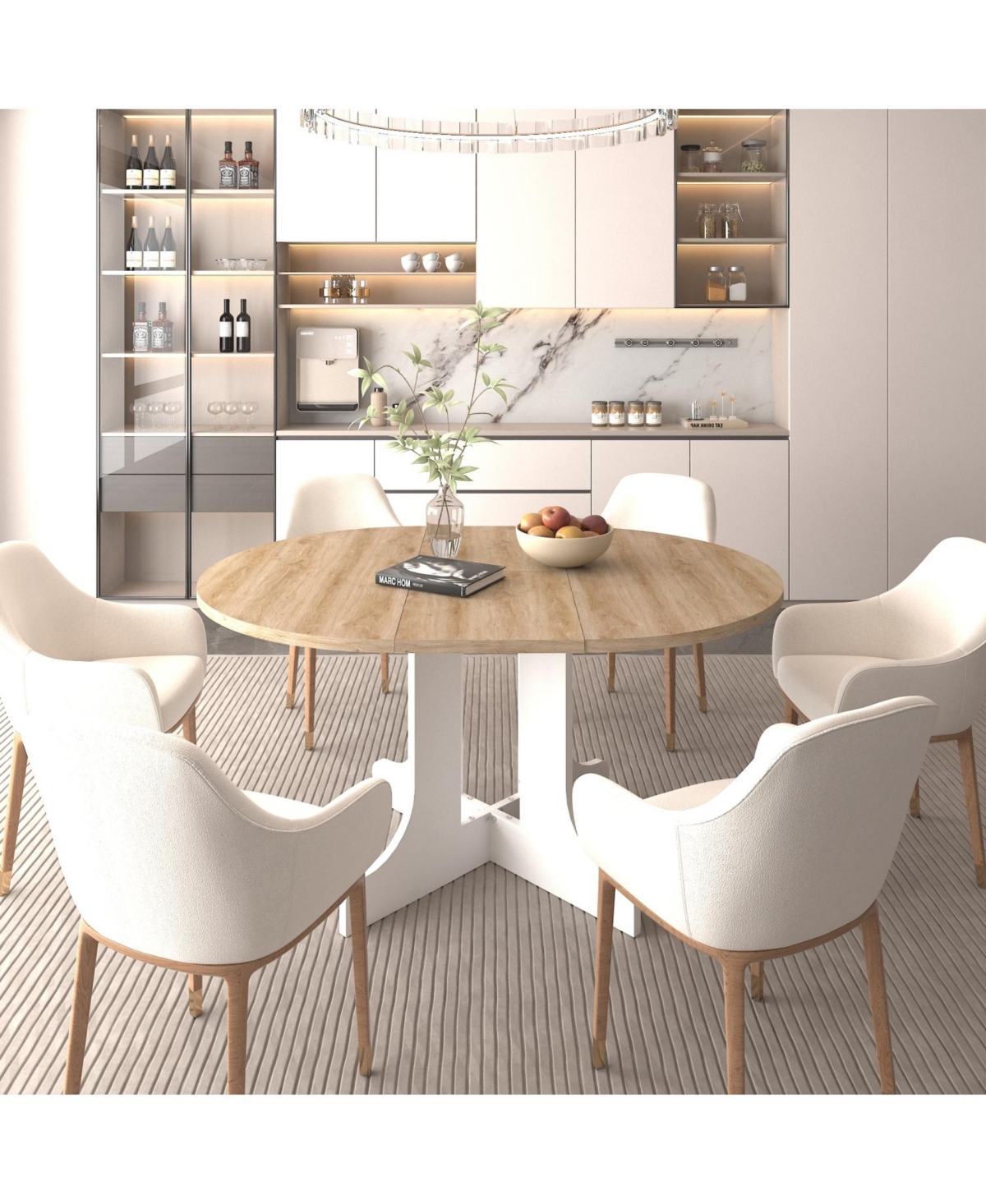 Click here for Streamdale Farmhouse Expandable Dining Table  59&#... prices