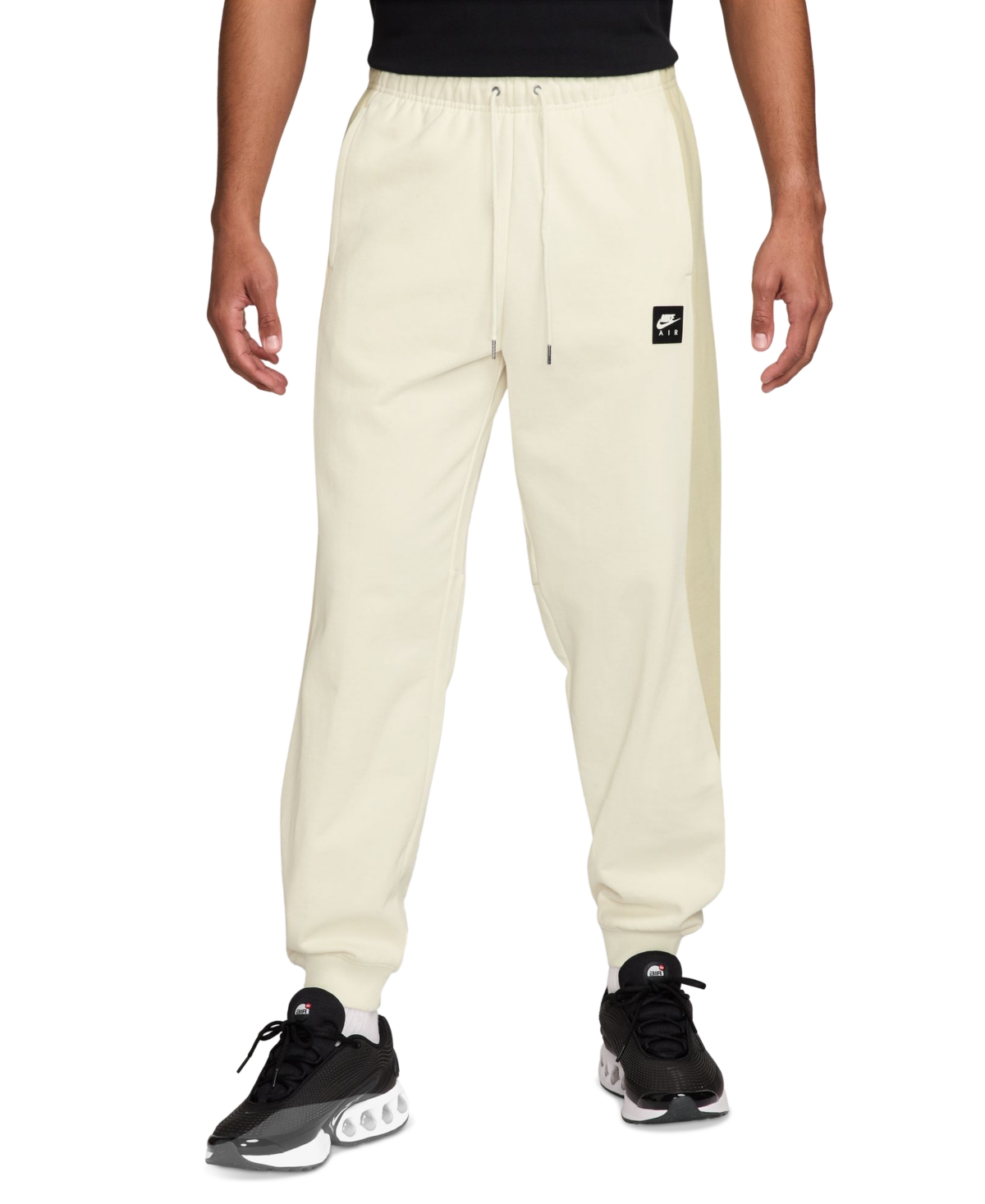Click here for Nike Mens Air Fleece Joggers - Sail/lt Khaki/Black prices