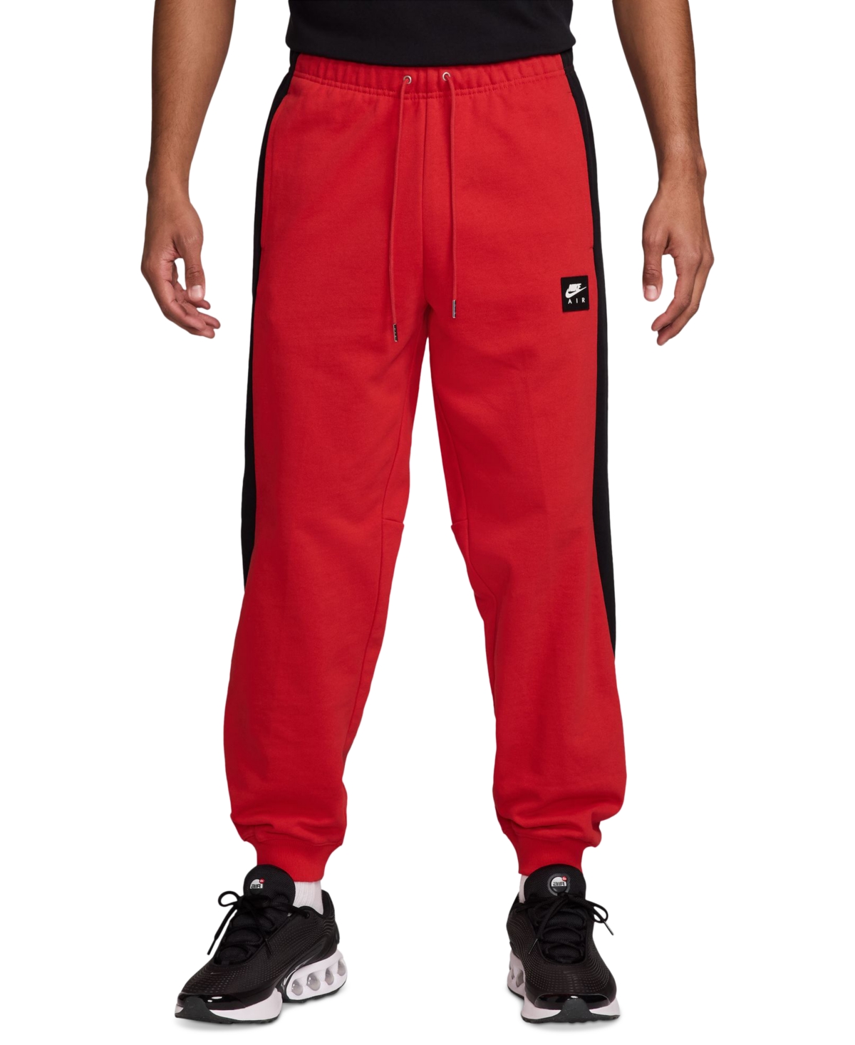 Click here for Nike Mens Air Fleece Joggers - University Red/Blac... prices