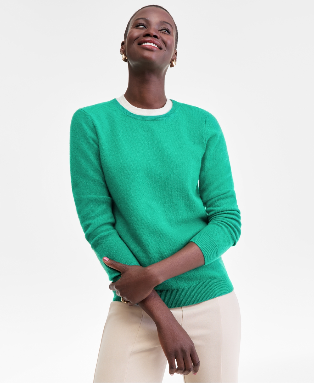 Click here for Charter Club Womens Long-Sleeve 100 Cashmere Crewn... prices