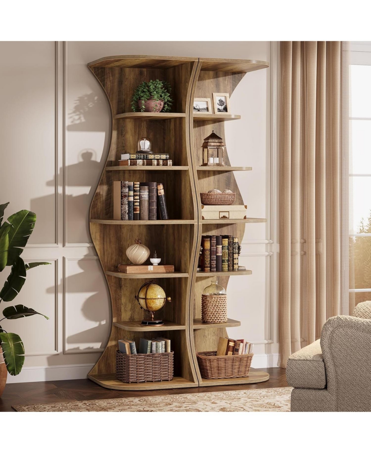Click here for Tribesigns 73.2" Tall Corner Bookcase Set of... prices