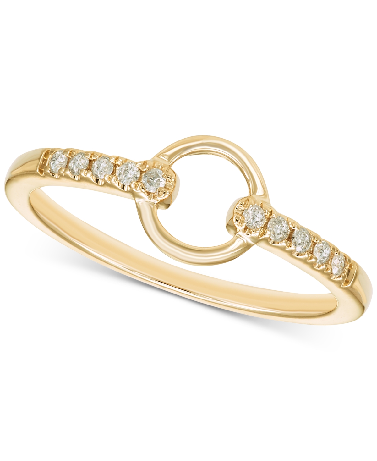 Click here for Diamond Circle Ring (1/10 ct. t.w.) in 10k Yellow... prices