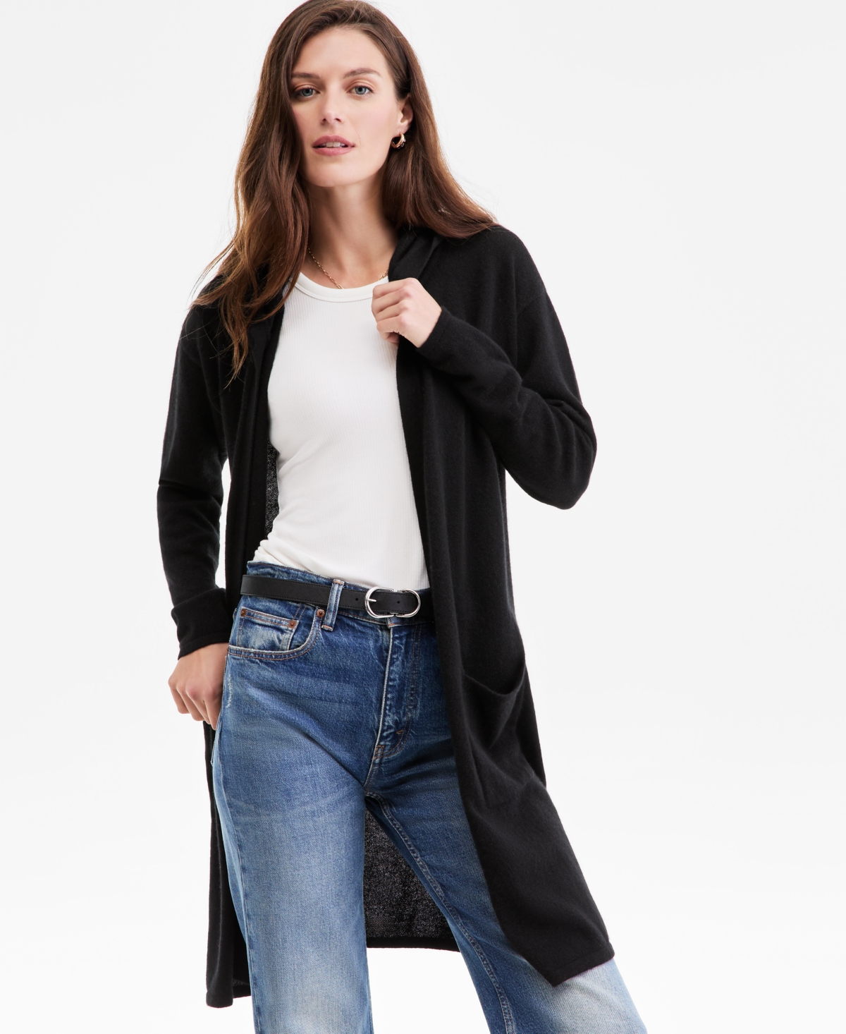 Click here for Charter Club Womens 100 Cashmere Open-Front Hoodie... prices