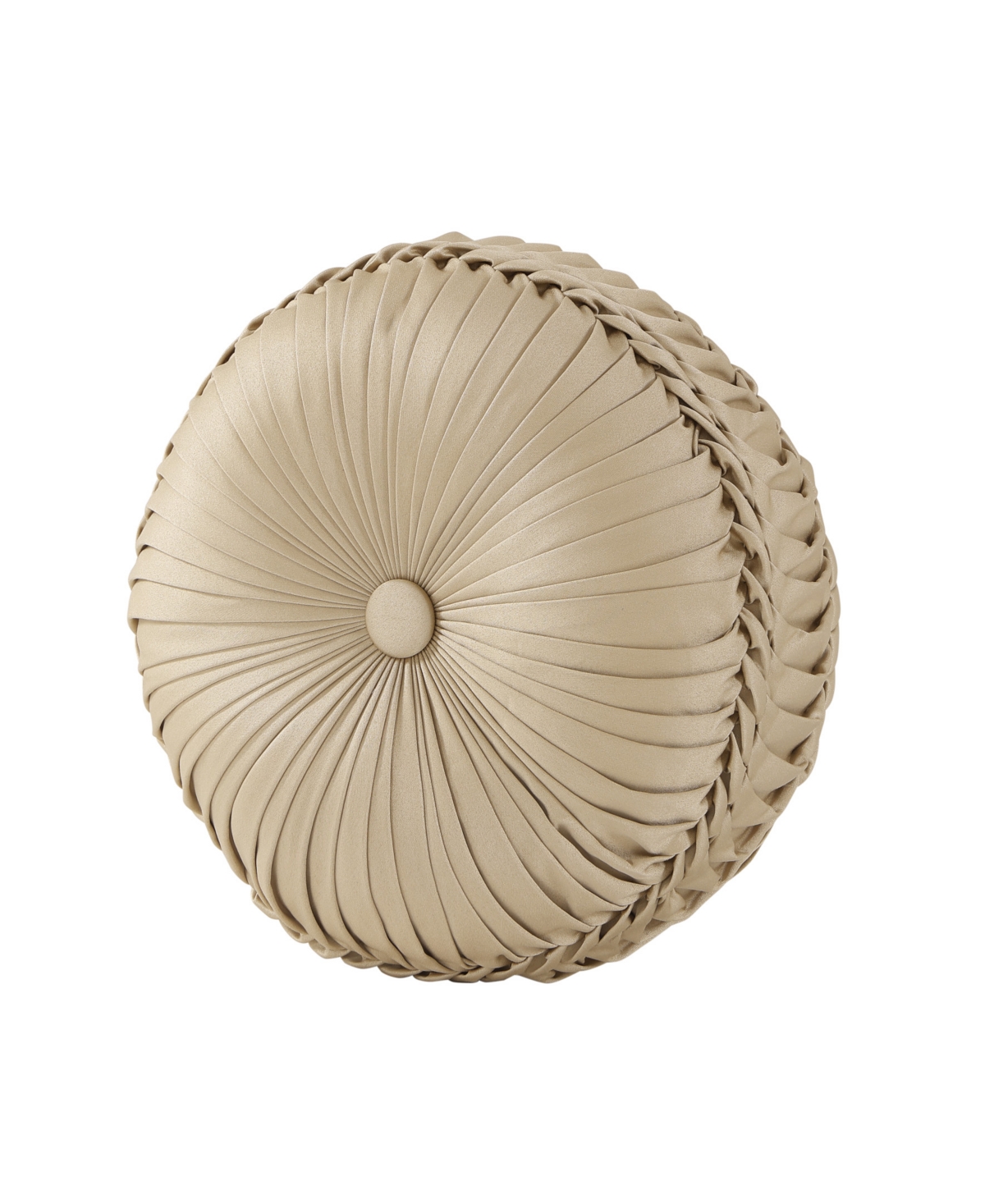 J Queen New York Sondra Tufted Decorative Pillow  15 Round - Gold