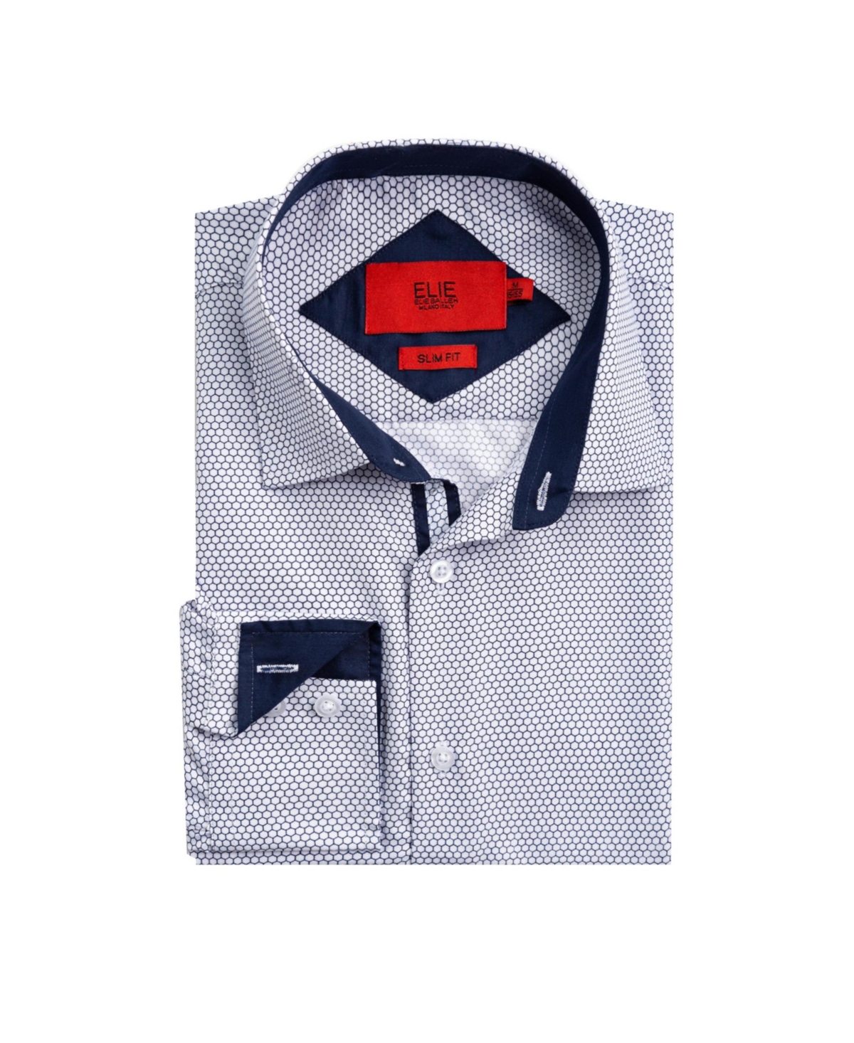 Click here for Elie Balleh Big Boys White Slim Fit Honeycomb Butt... prices