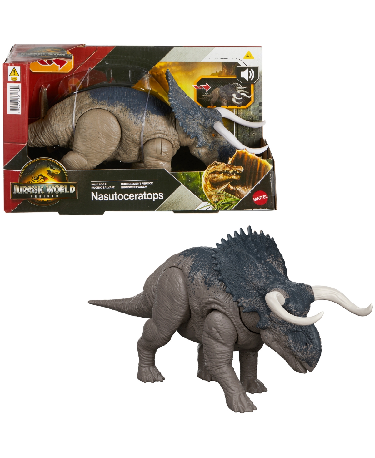Click here for Jurassic World Rebirth Wild Roar Nasutoceratops Di... prices