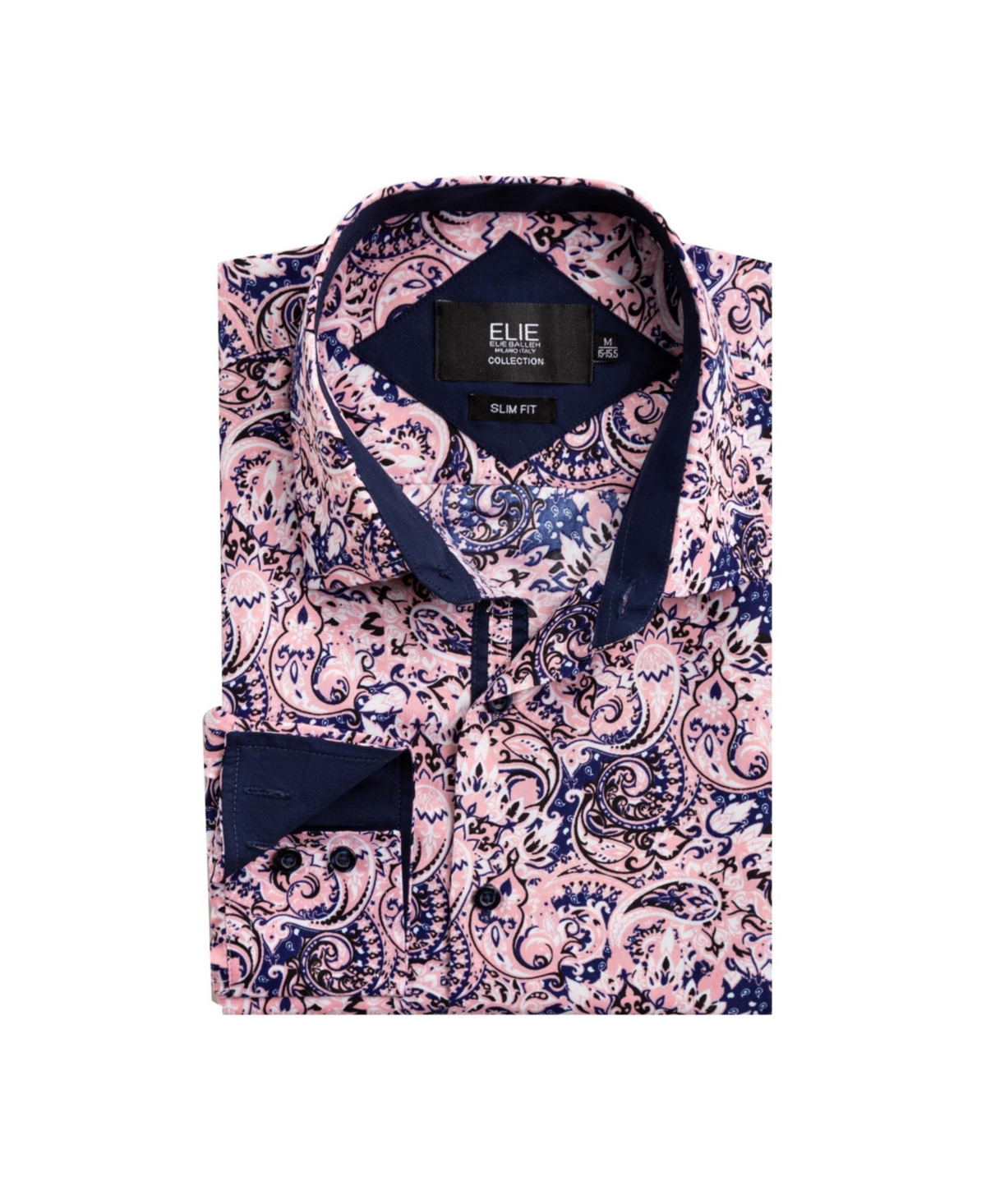 Click here for Elie Balleh Big Boys Pink Slim Fit Printed Shirt f... prices