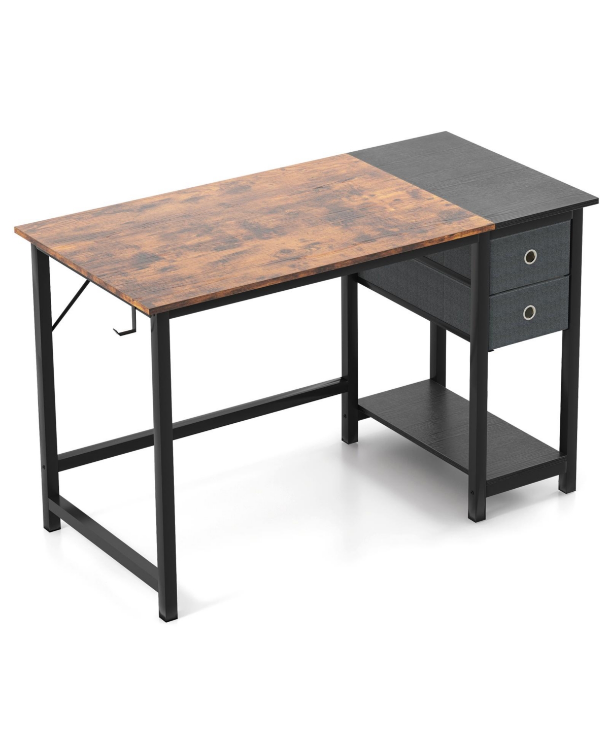 Click here for 48-Inch Home Office Desk with 2 Drawers Hanging Ho... prices