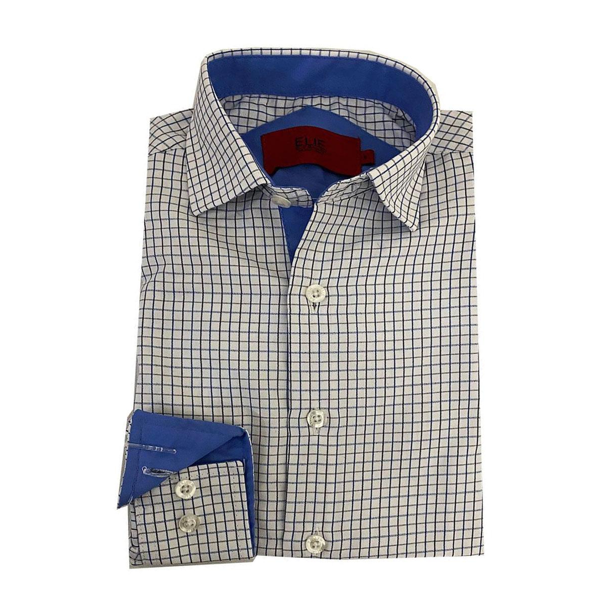 Click here for Elie Balleh Little Boys Navy Plaid Short Sleeve Sl... prices