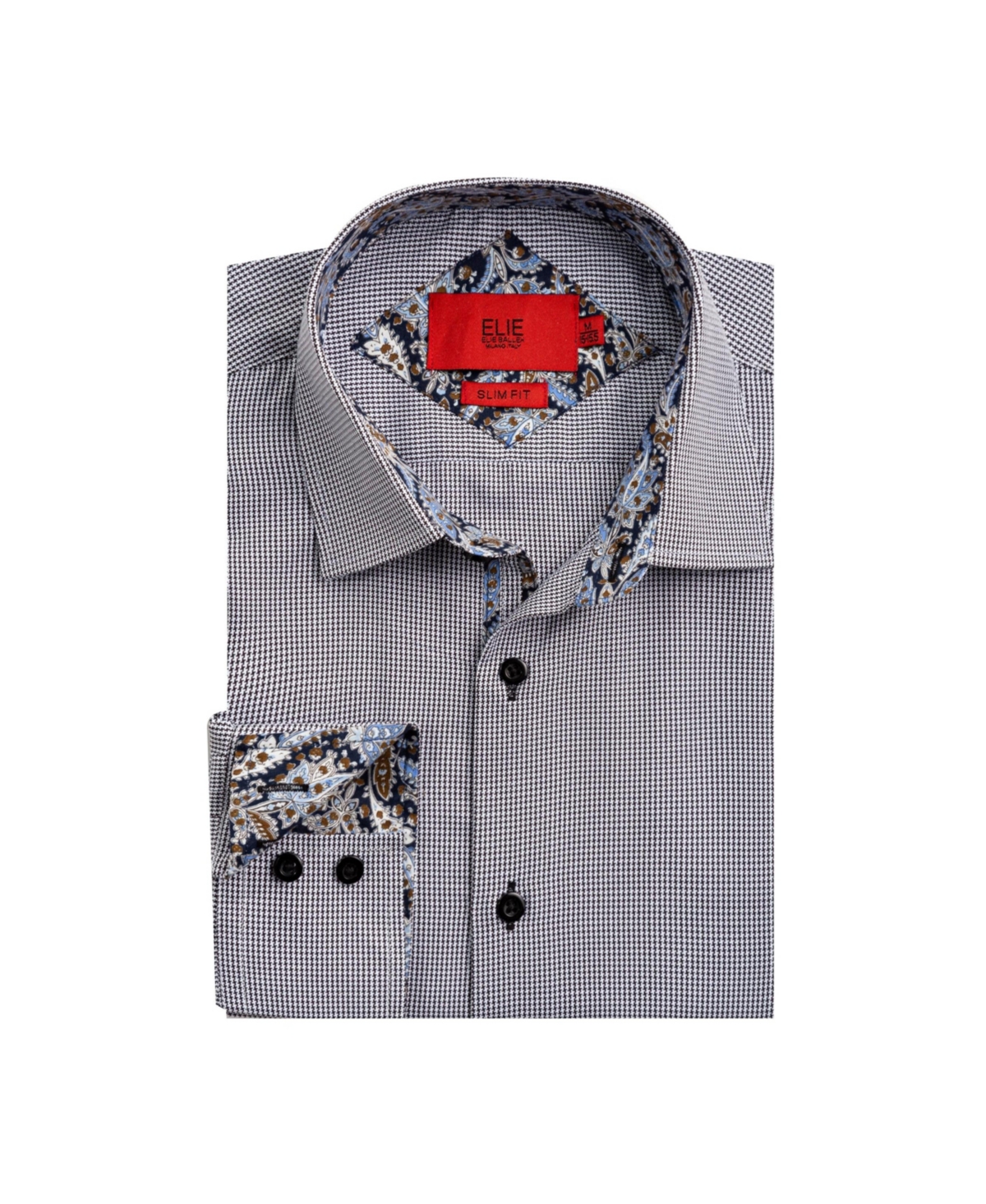 Click here for Elie Balleh Big Boys Black Slim Fit Houndstooth Dr... prices