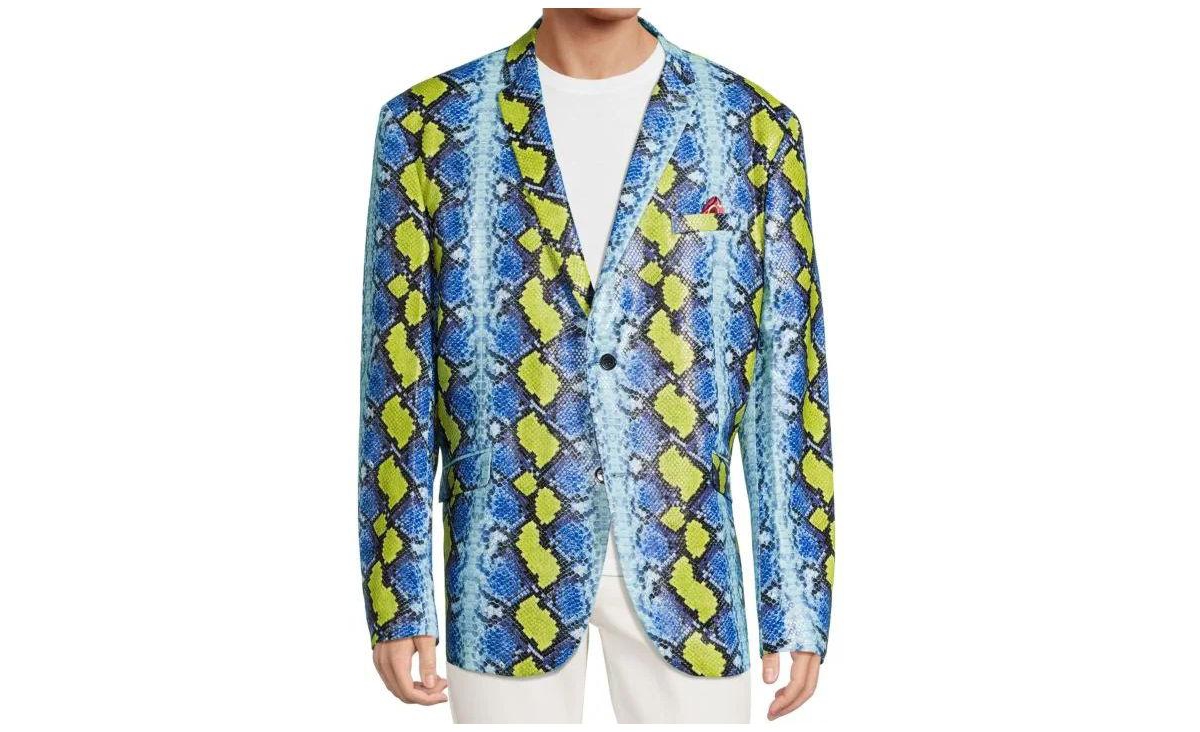 Click here for Elie Balleh Boys Snakeskin Jacket Print Blazer - N... prices