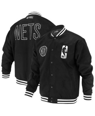 FISLL Men's and Women's Black Brooklyn Nets Logoman Shadow Collection ...