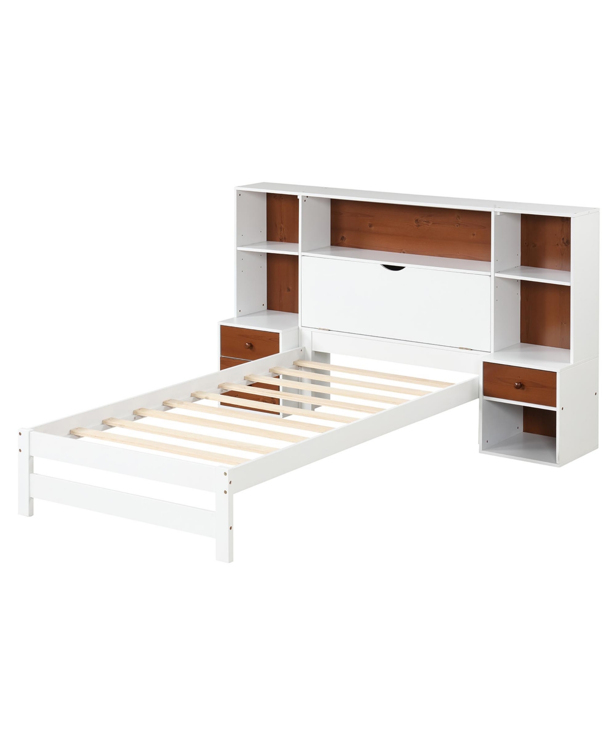 Click here for Gymax Twin Bed Frame w/ Storage Headboard & Nights... prices