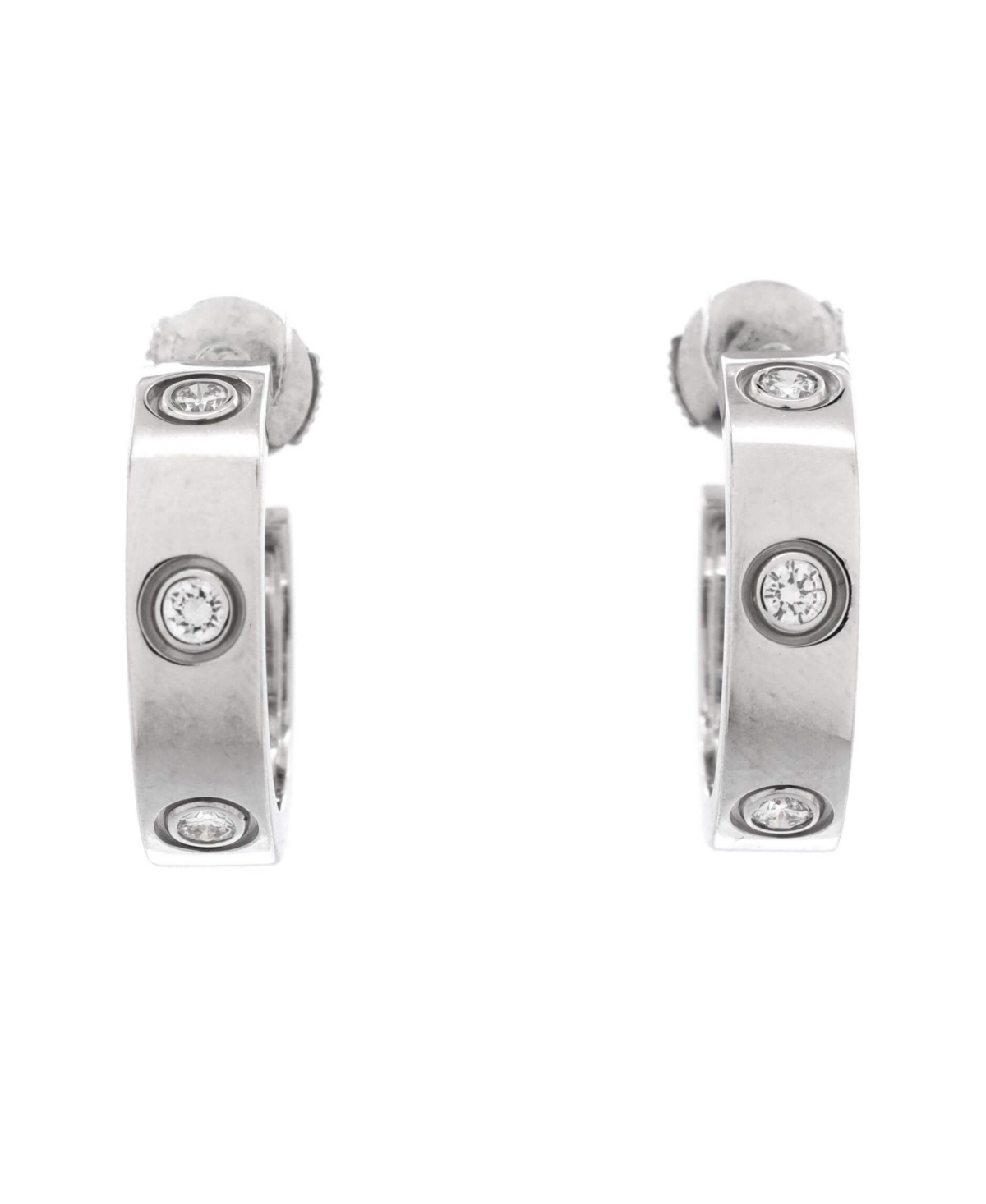 Click here for Pre-Owned Cartier 5.5mm Love 6 Diamonds Hoop Earri... prices