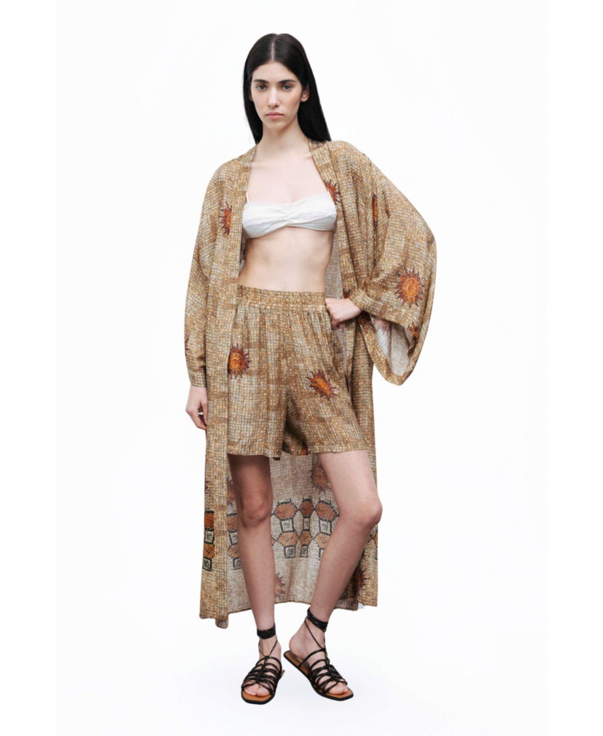 Click here for Nocturne Womens Mosaic Patterned Kimono - Multi-co... prices