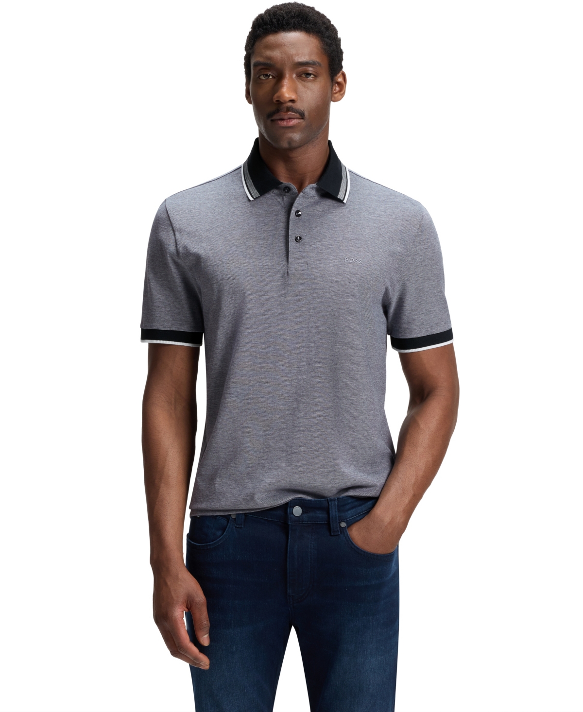 Click here for Boss by Hugo Boss Mens Oxford-Cotton-Pique Polo Sh... prices