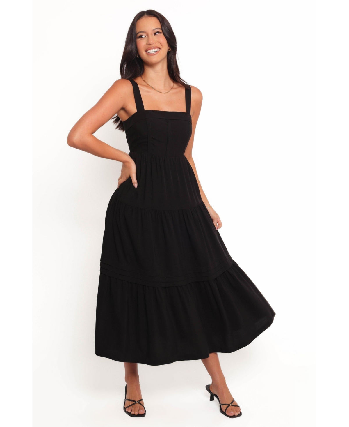 Click here for Petal and Pup Womens Elvia Maxi Dress - Black prices