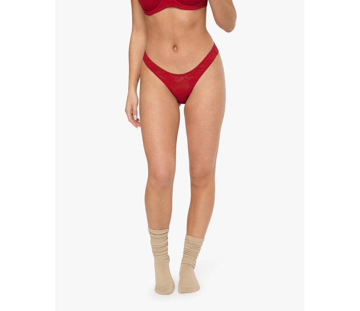 Click here for WeWoreWhat Womens Scoop Bottom - Scarlet prices
