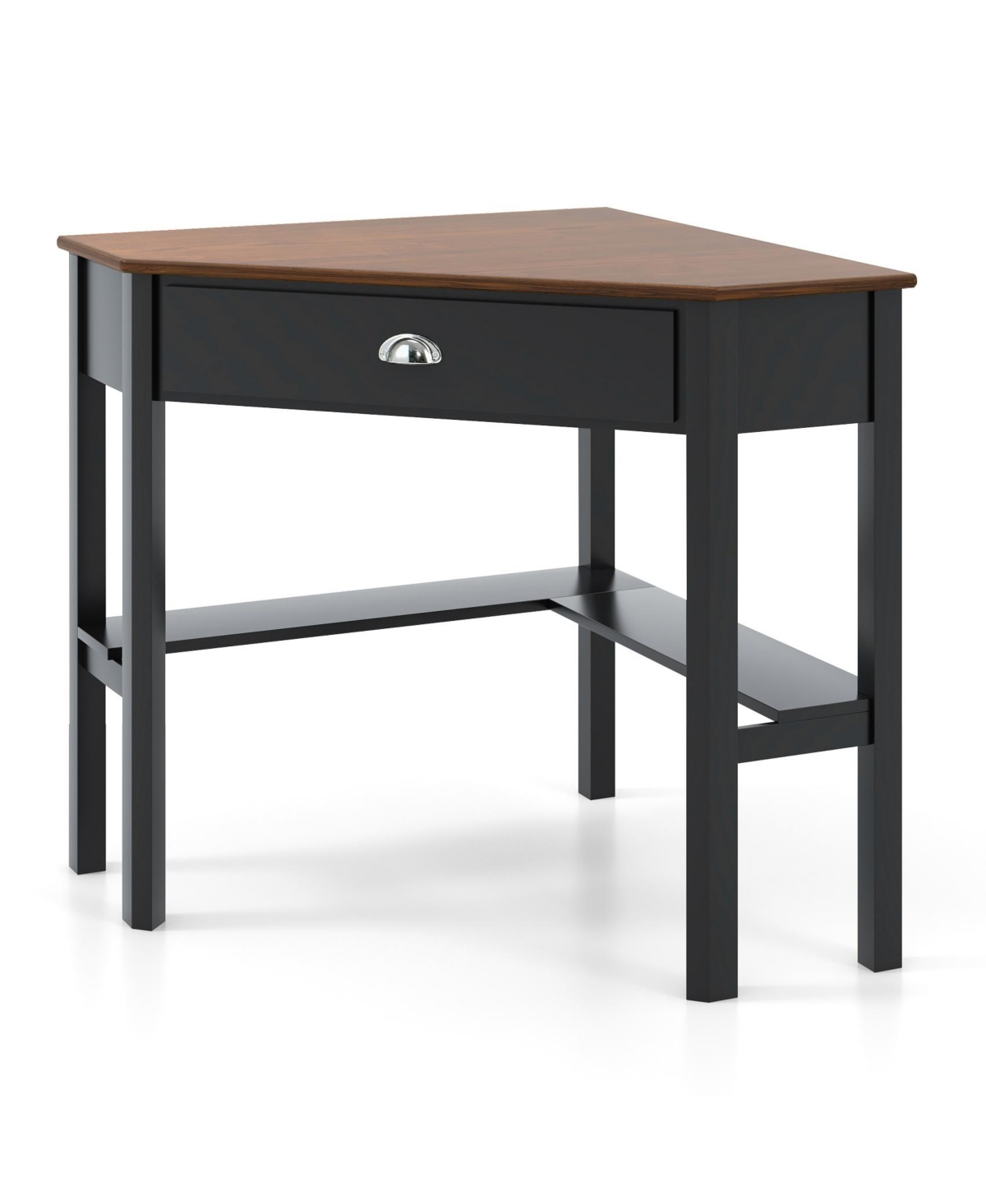Click here for Corner Wooden Piece Laptop Computer Desk - Black prices
