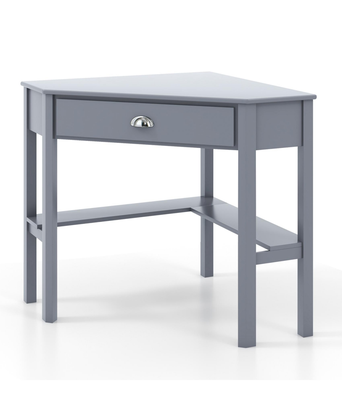 Click here for Corner Wooden Piece Laptop Computer Desk - Grey prices