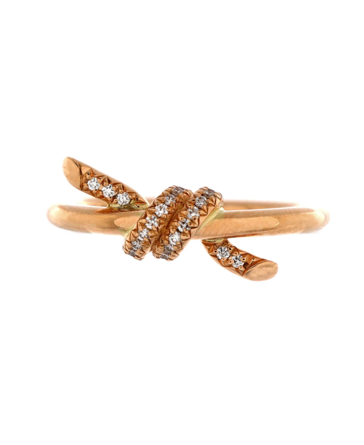Click here for Pre-Owned Tiffany & Co. Knot Ring 18K Rose Gold wi... prices