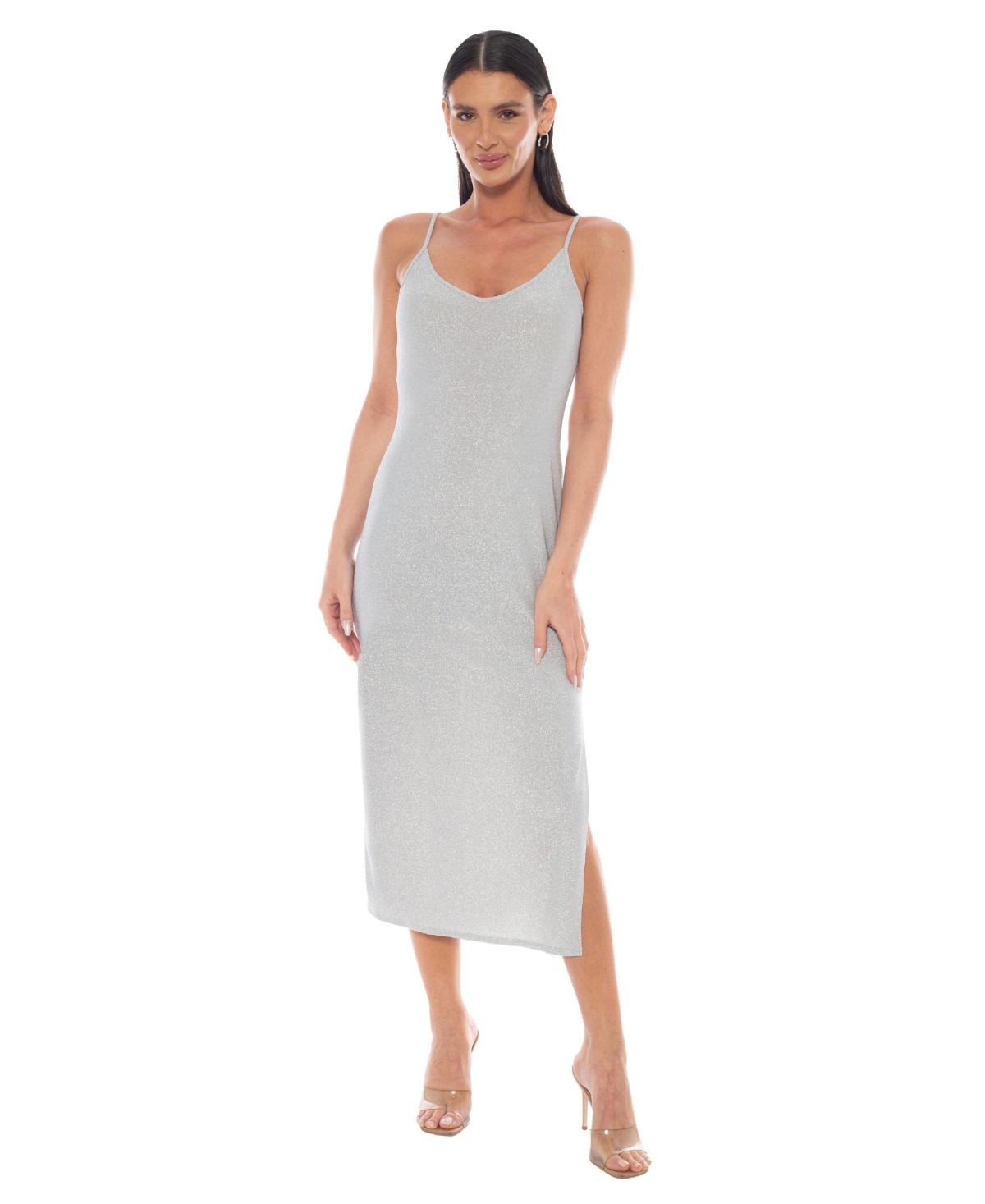 Click here for Bebe Womens Milan Metallic Bodycon Maxi Dress - Si... prices