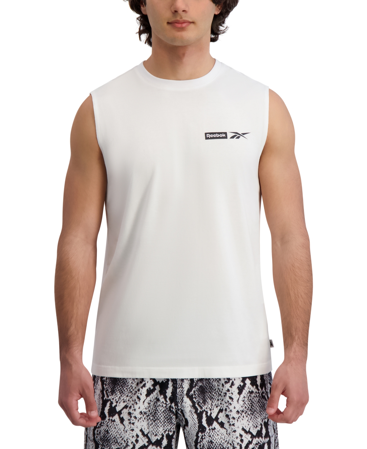 Click here for Reebok Mens Post-Up Logo Tank Top - White prices