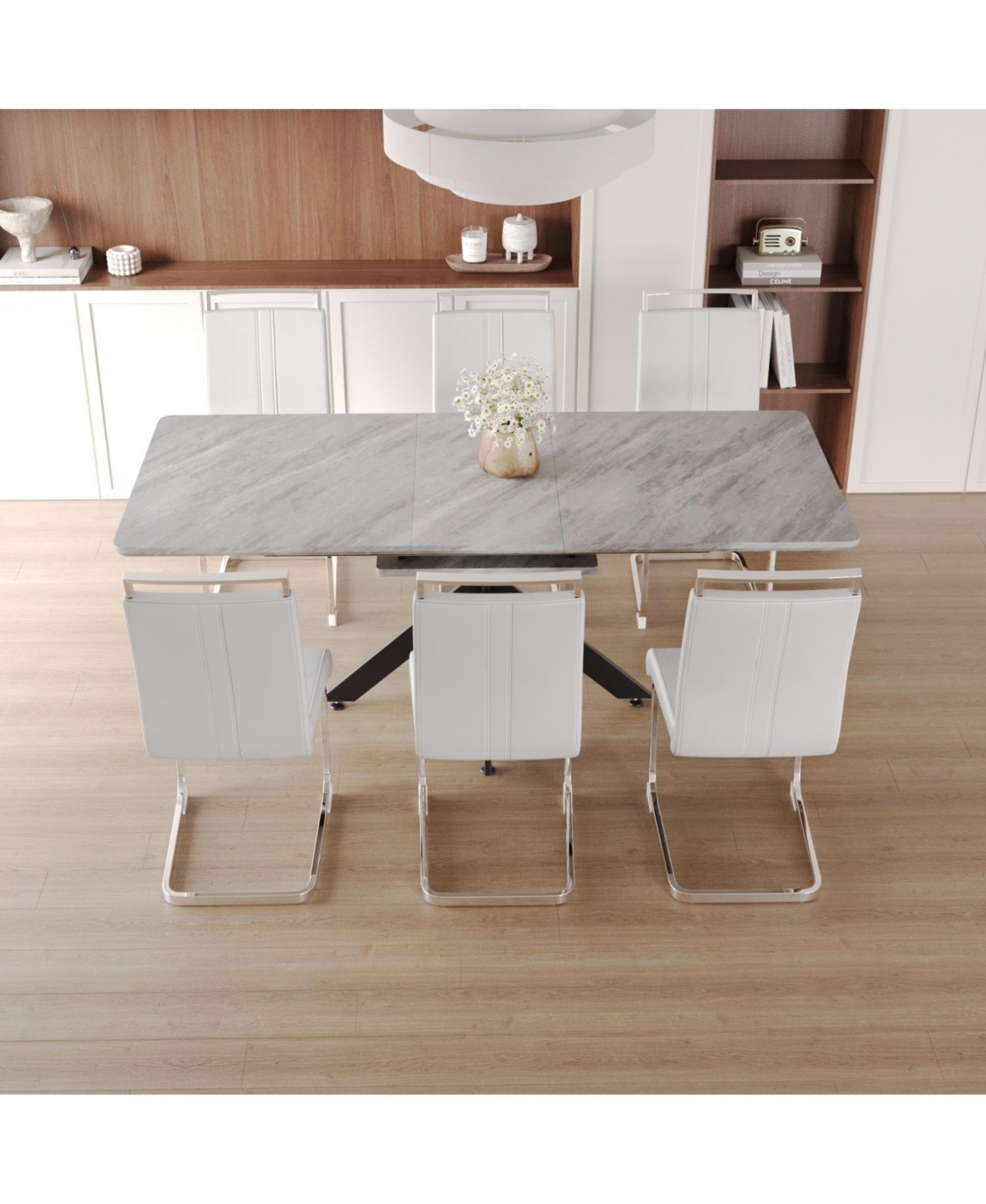 Click here for Streamdale Extendable Dining Table Set for 6-8 wit... prices