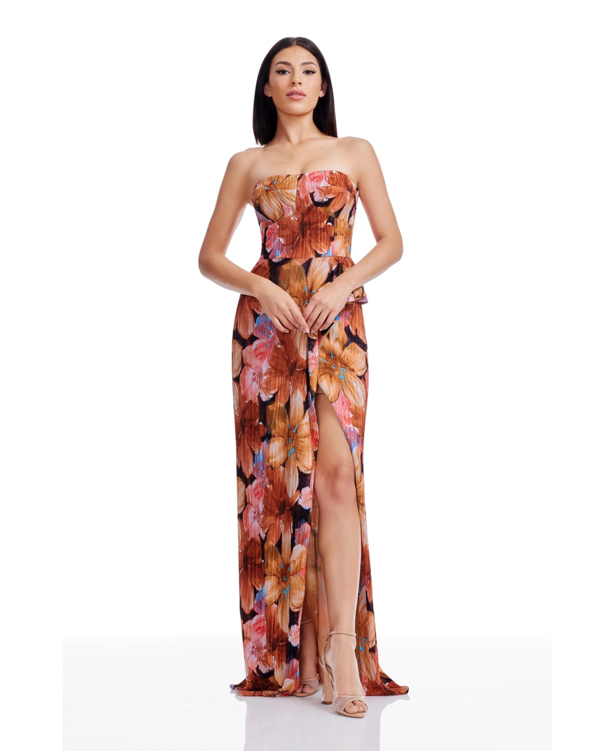 Click here for Dress the Population Womens Kai Strapless Bodycon... prices