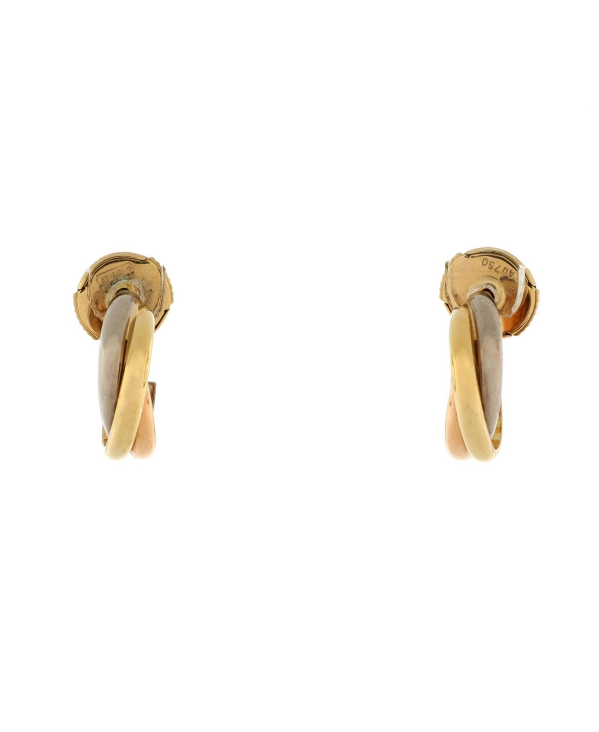 Click here for Pre-Owned Cartier 13mm Trinity Hoop Earrings 18K T... prices