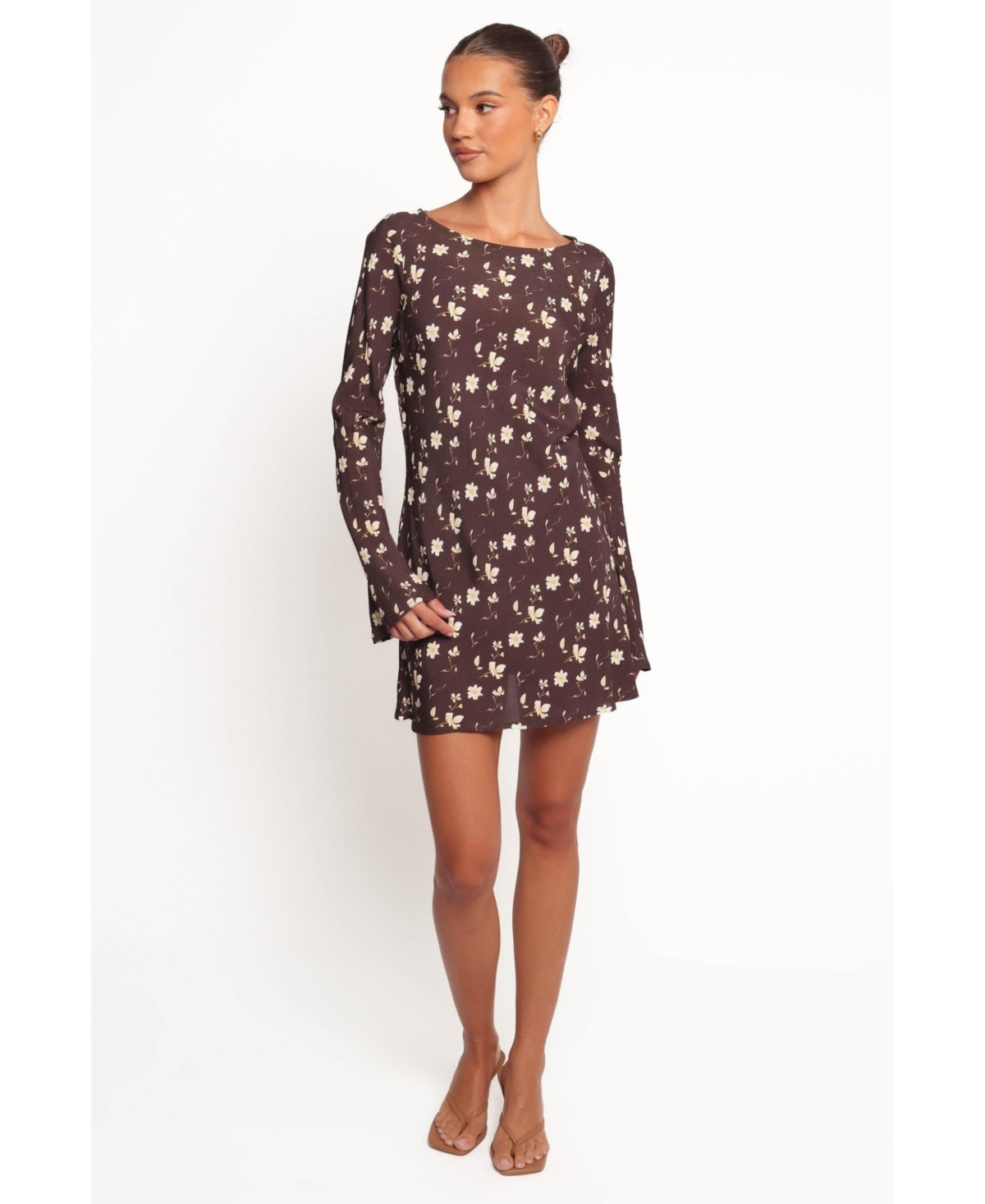 Click here for Petal and Pup Womens Amity Mini Dress - Brown flor... prices