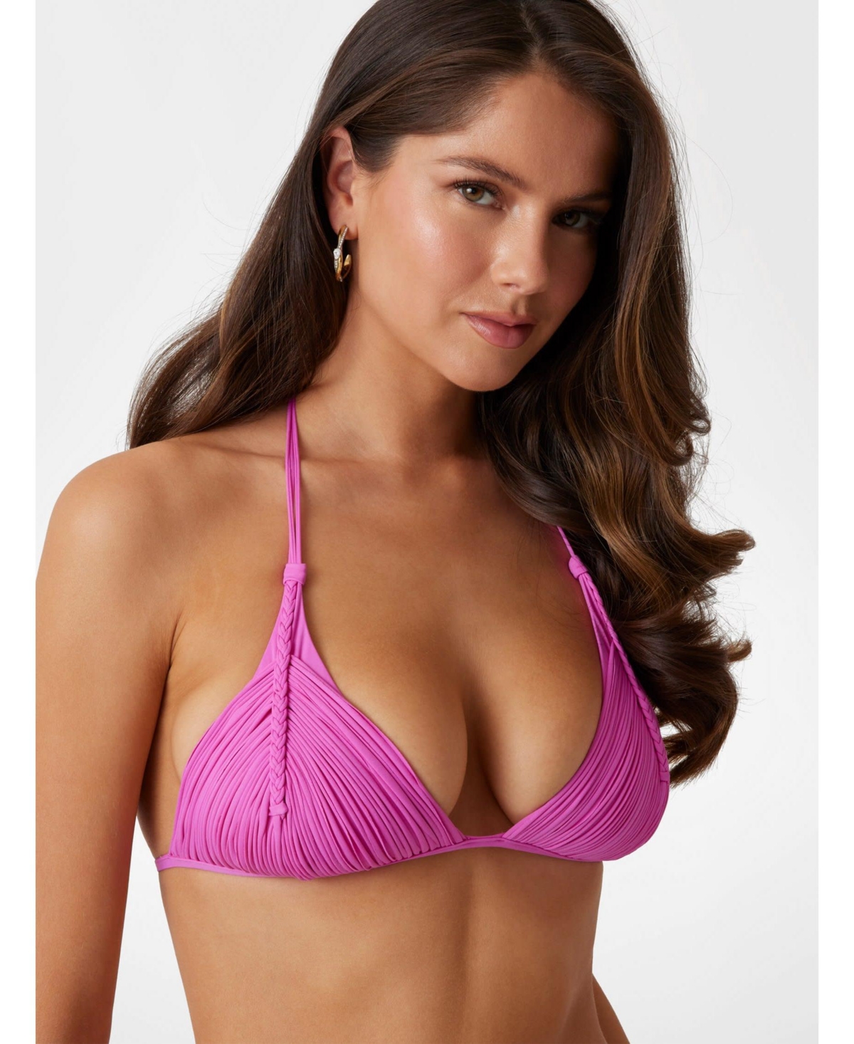 Click here for Guess Womens Braided Triangle Bikini Top - Carnati... prices