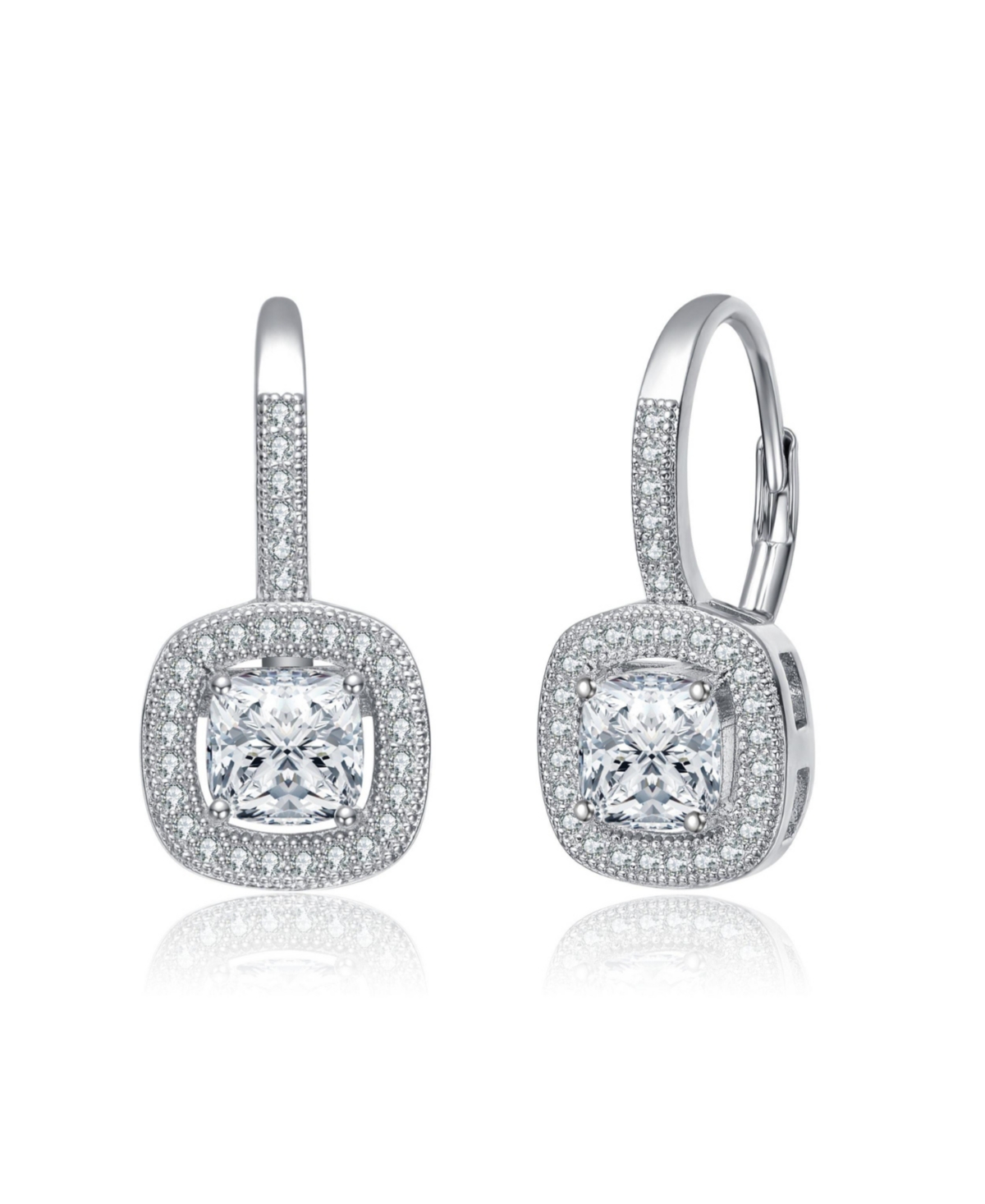 Click here for White Gold Plating with Clear Cubic Zirconia Lever... prices