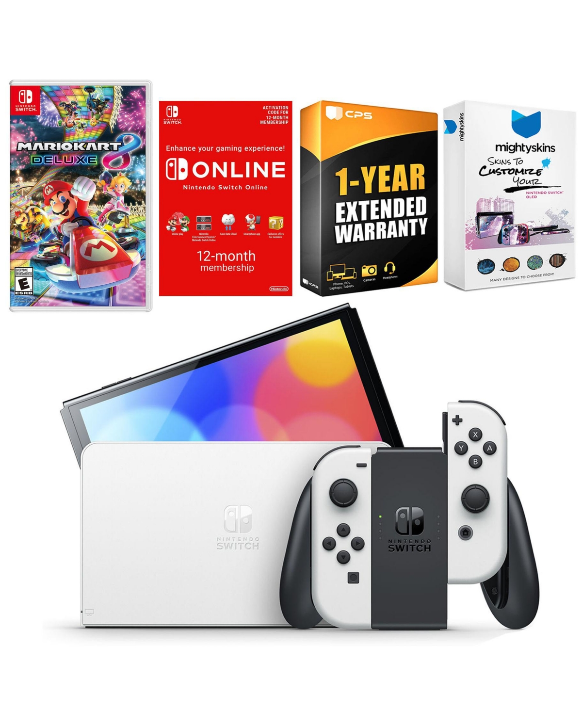 Click here for Nintendo Switch White Oled Console with Mario Kart... prices