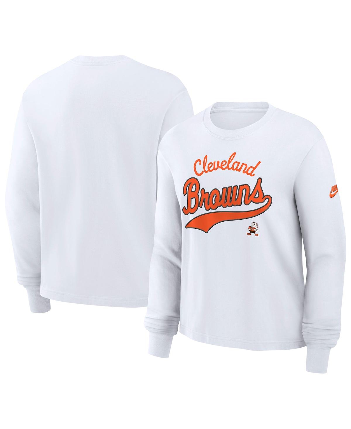 Click here for Nike WomensÂ White Cleveland Browns Essential Long... prices