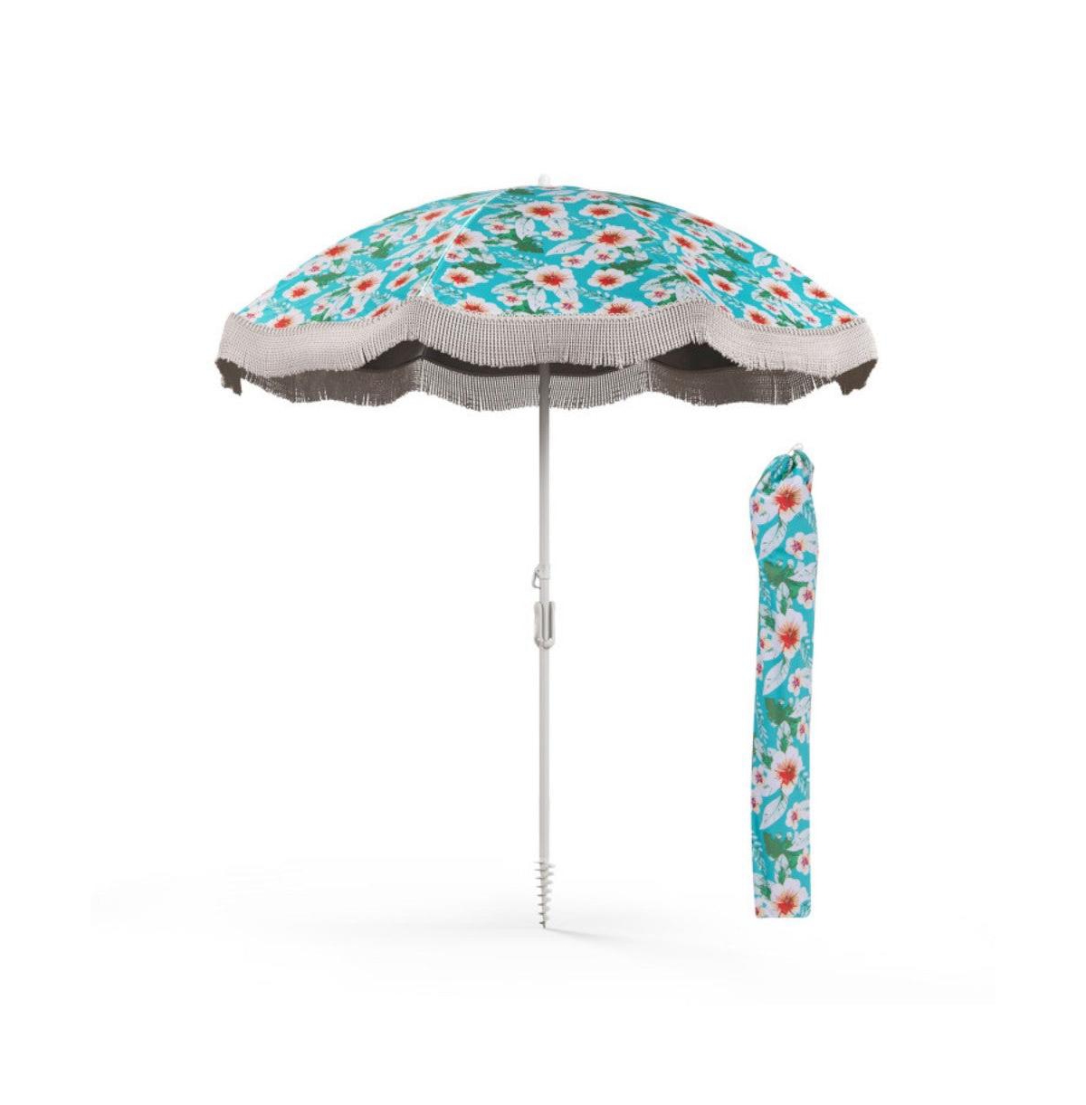 Click here for 6.5 feet Beach Umbrella with Fringe Outdoor Tassel... prices