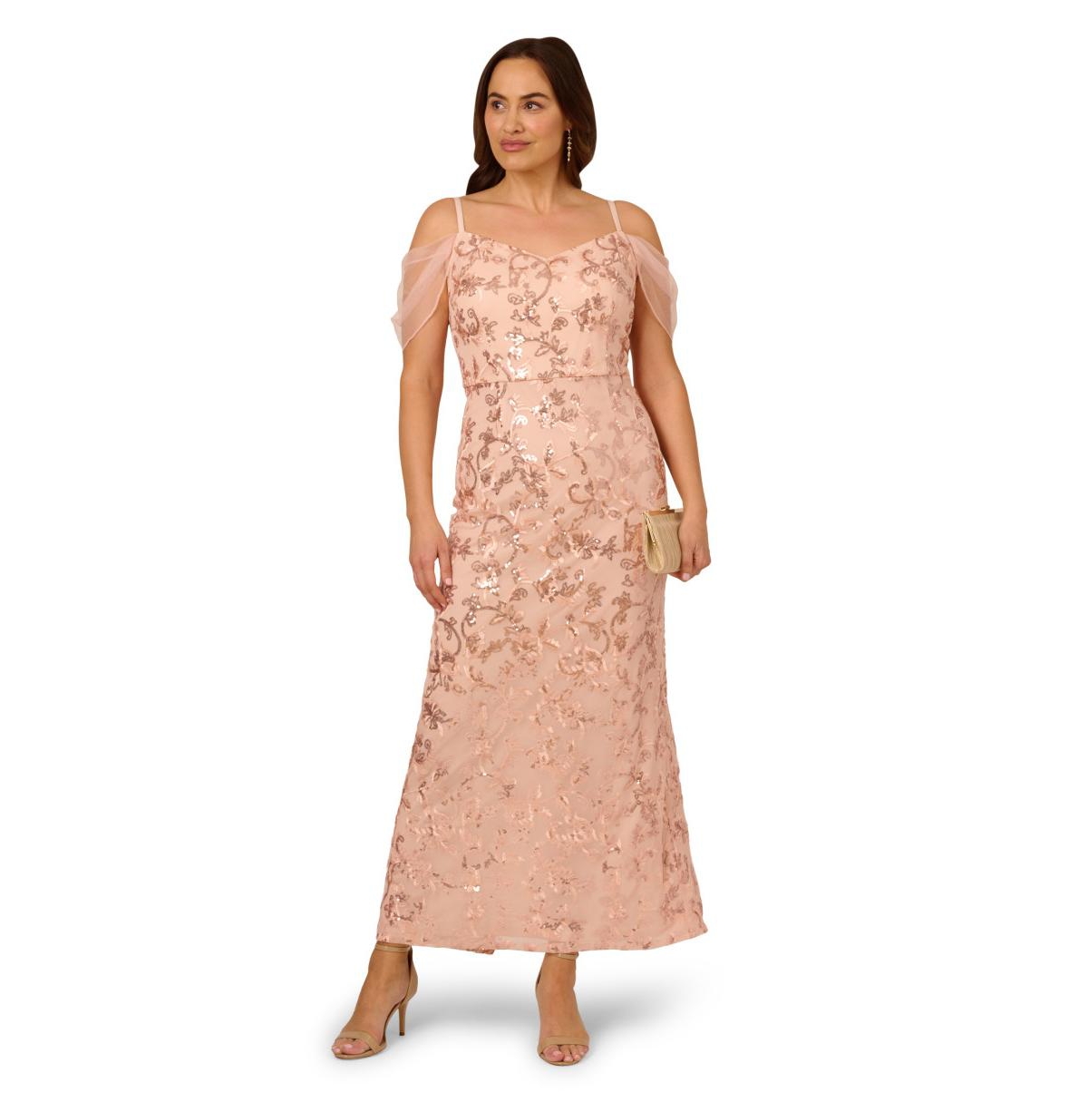 Click here for Adrianna Papell Plus Size Off-The-Shoulder Mermaid... prices