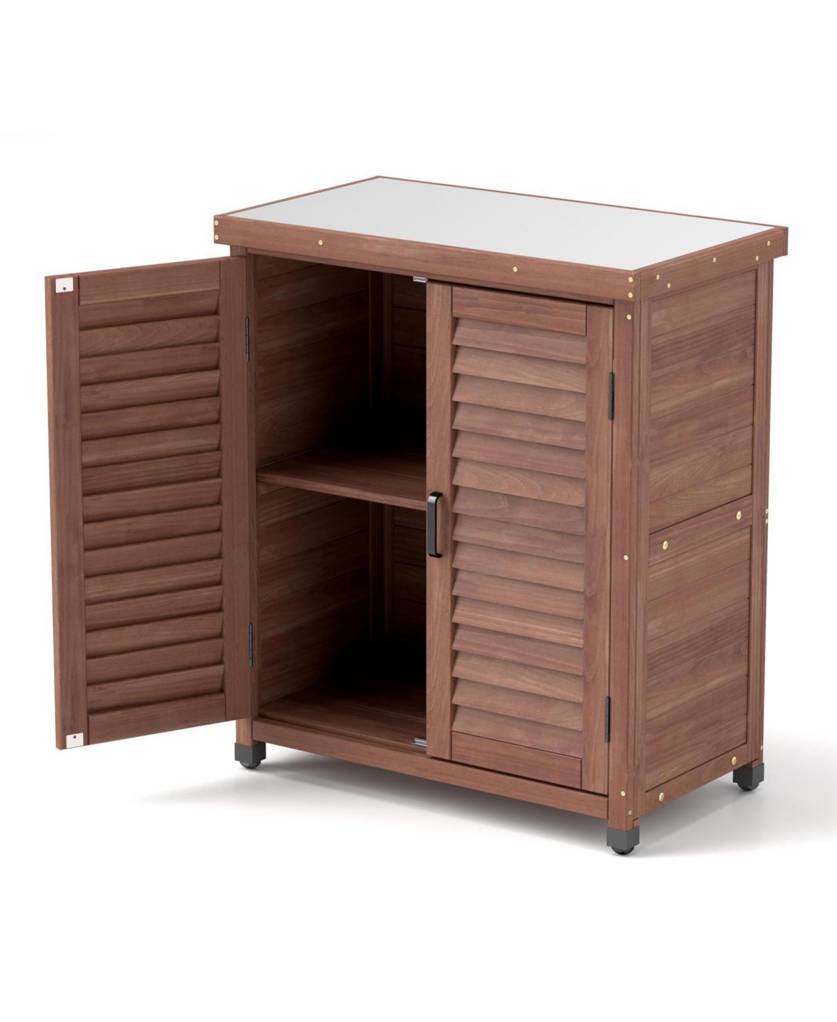 Click here for Potting Bench with Storage & Metal Top - Outdoor G... prices