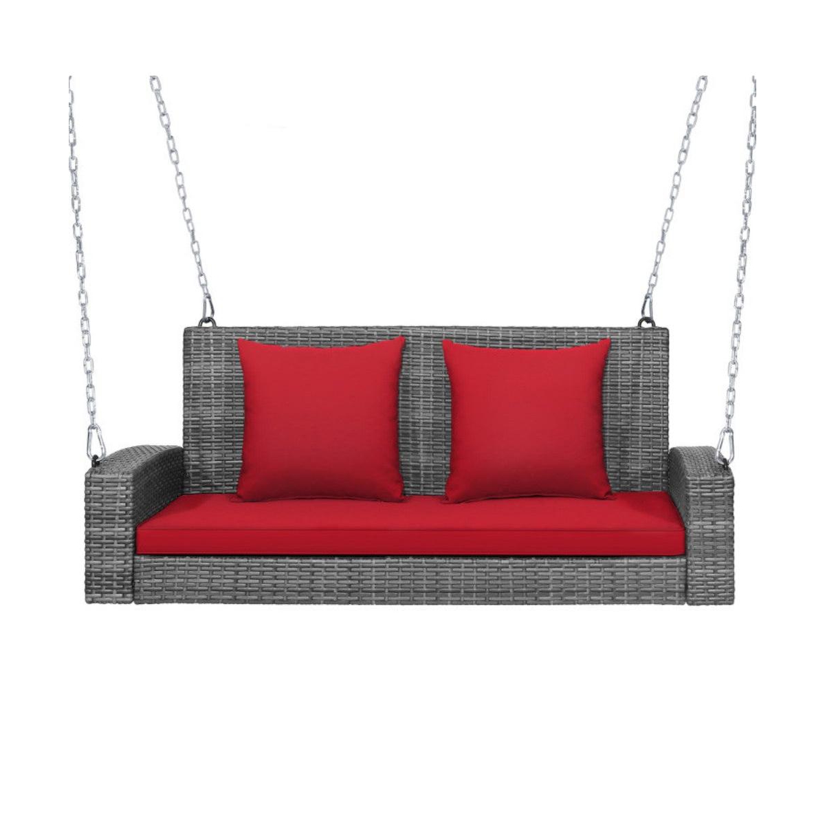 Click here for 2-Person Patio Pe Wicker Hanging Porch Swing Bench... prices
