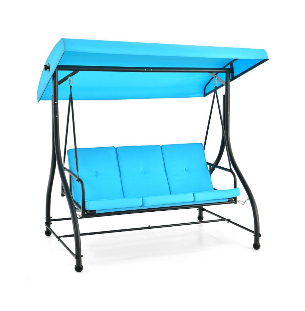 Click here for Mondawe 3 Seat Outdoor Porch Swing with Adjustable... prices