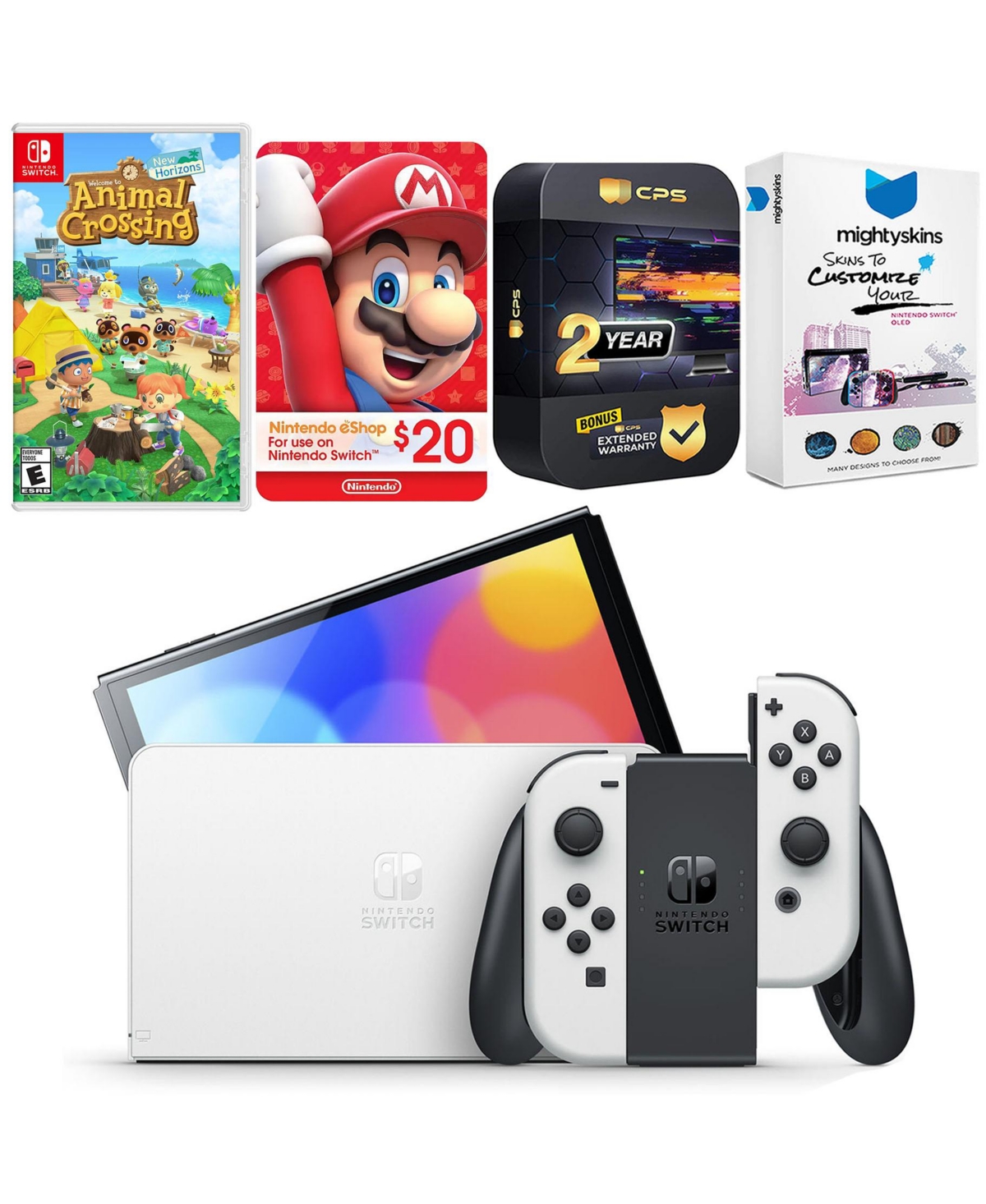 Click here for Nintendo Switch White Oled Console with Animal Cro... prices