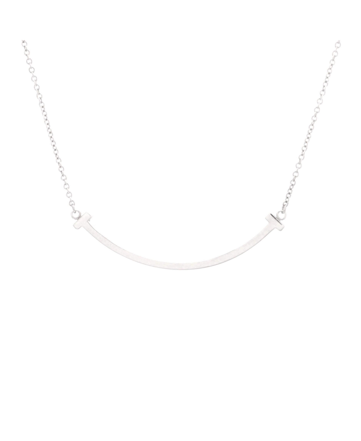 Click here for Pre-Owned Tiffany & Co. Small T Smile Pendant Neck... prices
