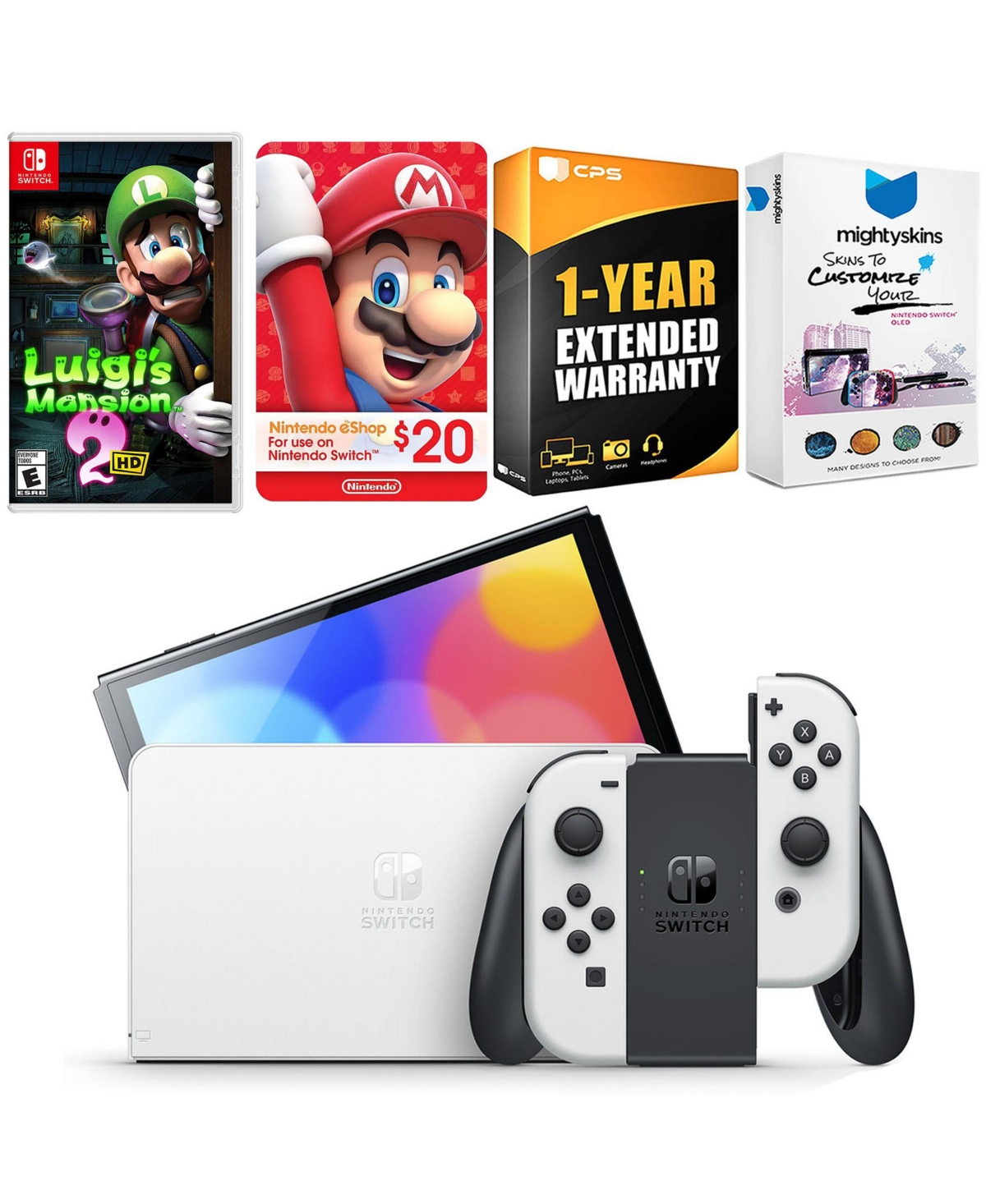 Click here for Nintendo Switch White Oled Console with Luigi s Ma... prices